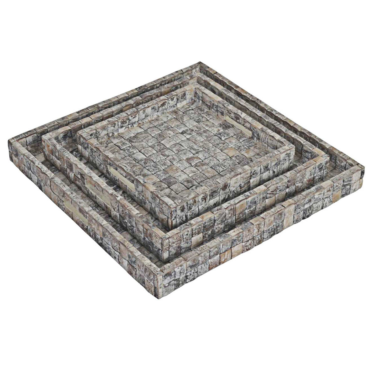 Square Coconut Shell Tray - Fog Grain – SIRO HOME